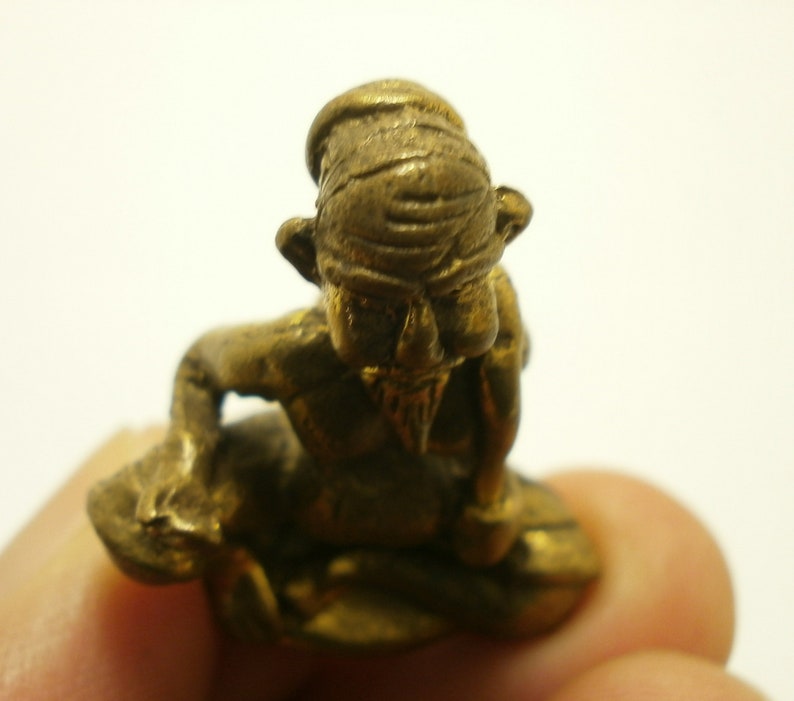 Chuchok Miniature Poo Choochok Thai Mini Brass Amulet Buddha | Etsy