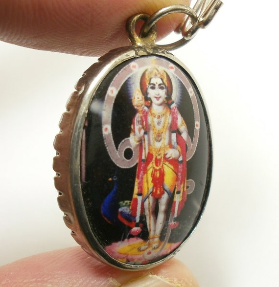 Lord Murugan amulet pendant Muruga Kartikeya Skanda G… - Gem