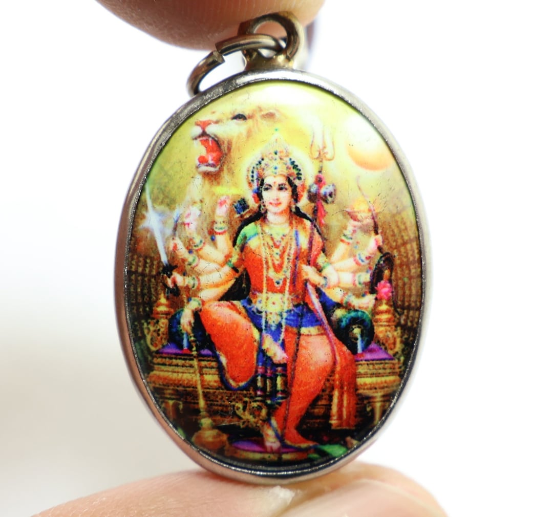 Durga Uma Devi Parvati Kali Kalika Hindu Goddess Real Bless Rare Amulet ...