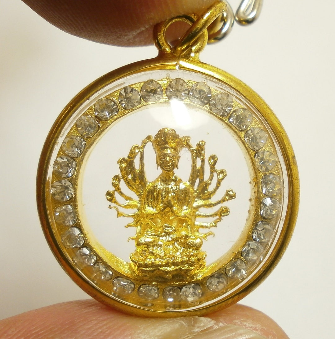 Guan Yin 1000 Hands Buddha Amulet: Thai Locket Pendant - Etsy