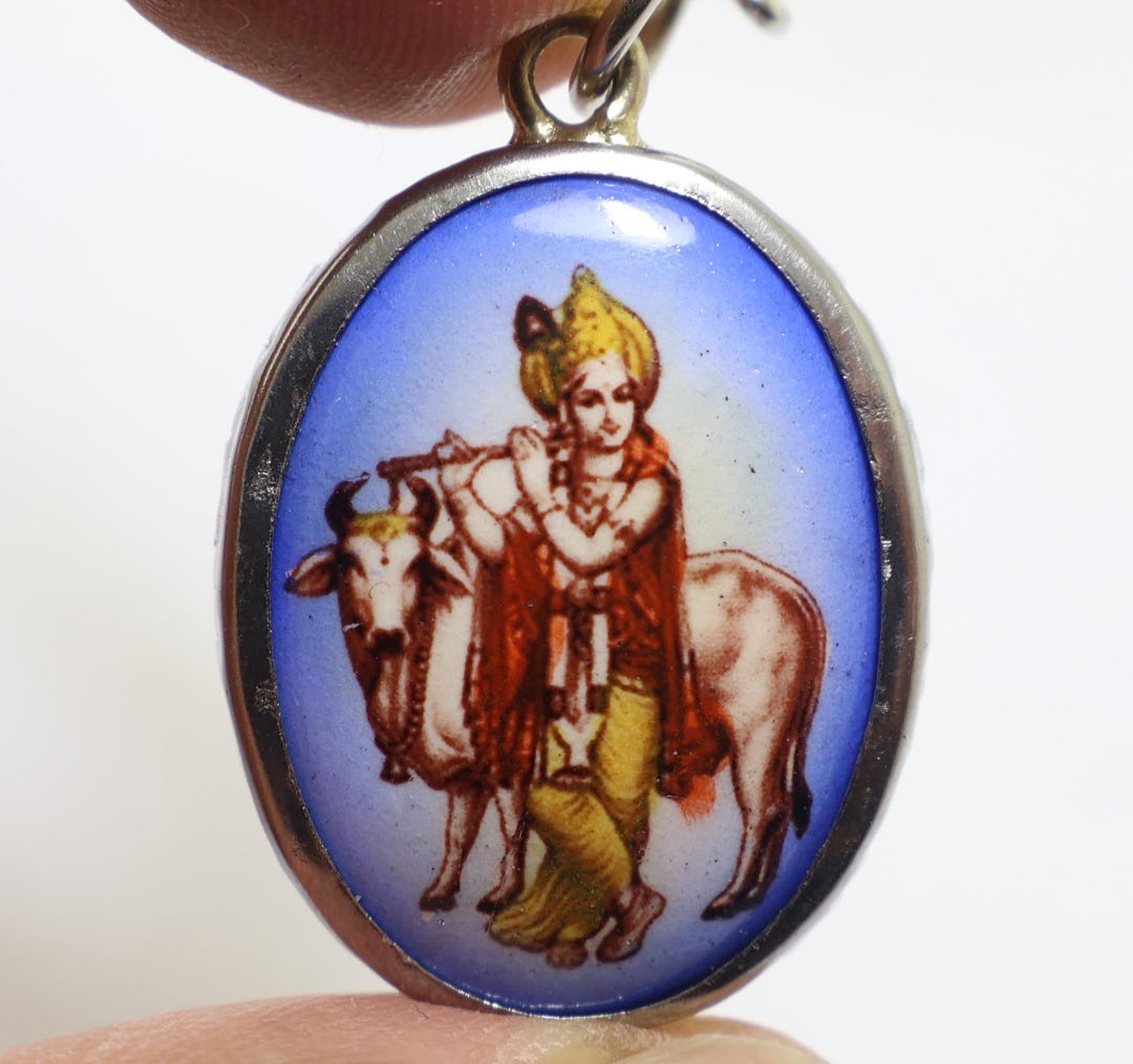 Krishna Pendant: Hindu God Vishnu Om Amulet, Lucky Ohm Charm Fujii Kaze ...