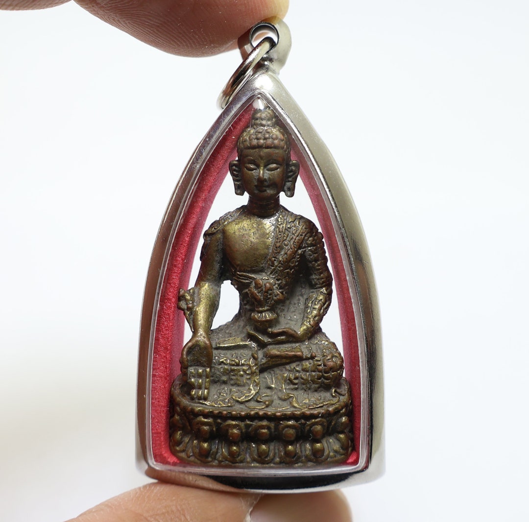 Tibet Lord Buddha Magic Tibetan Pendant Brass Amulet Real Blessing ...