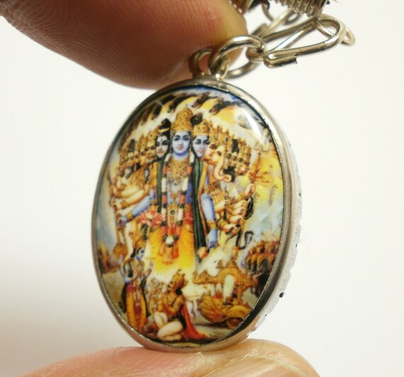 Vishvarupa universal form of Lord Vishnu Hindu amulet… - Gem