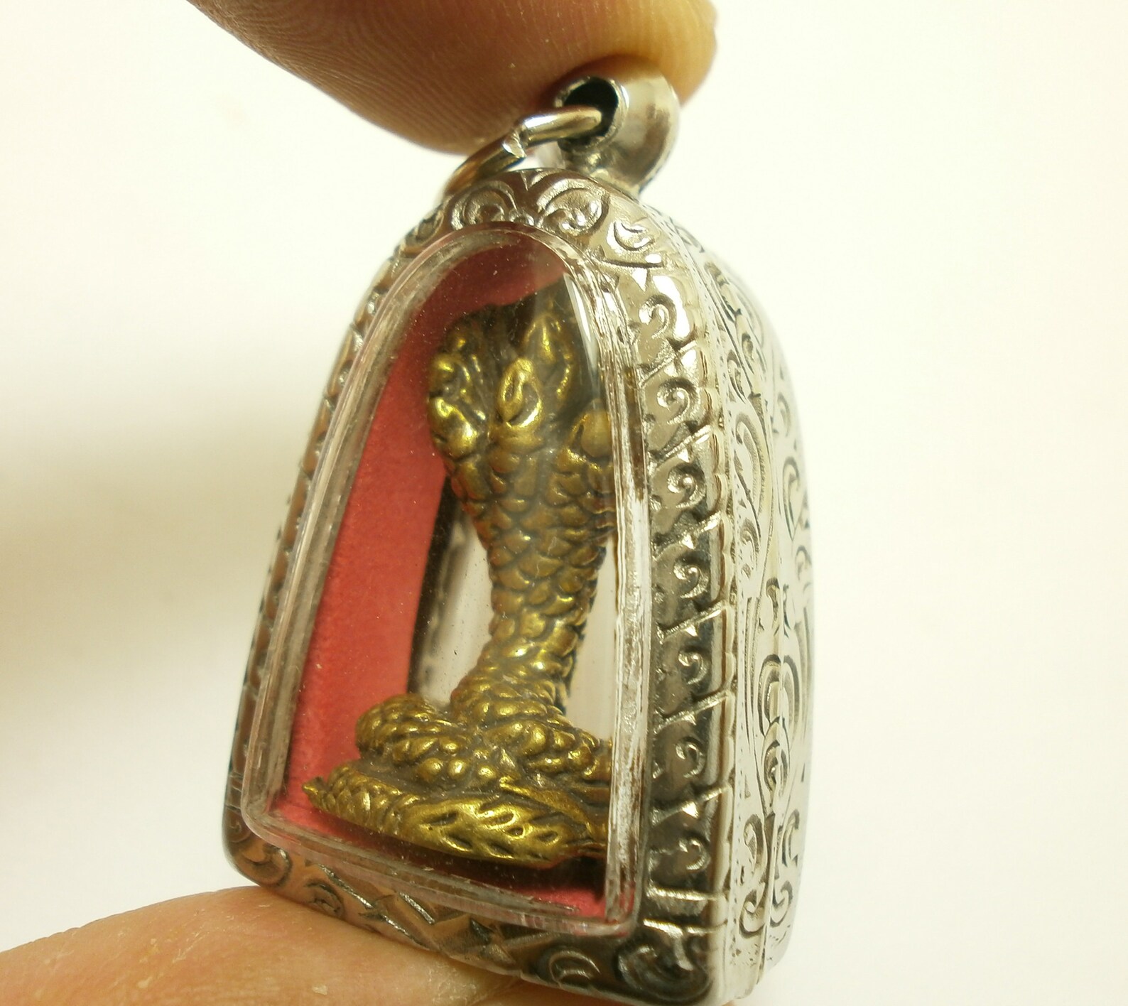 3 Heads Naga Phaya Nak Big Magic Snake Pendant Locket Buddhism - Etsy