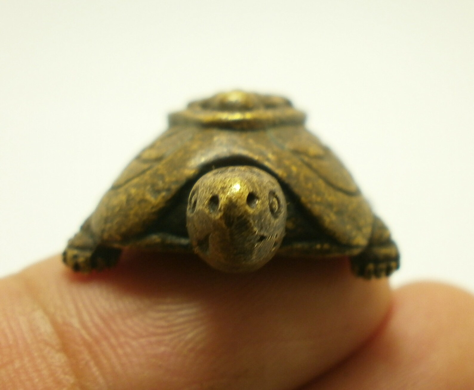 Tiny Turtle Mini Brass Real Magic Amulet LP Ngern Miracle | Etsy