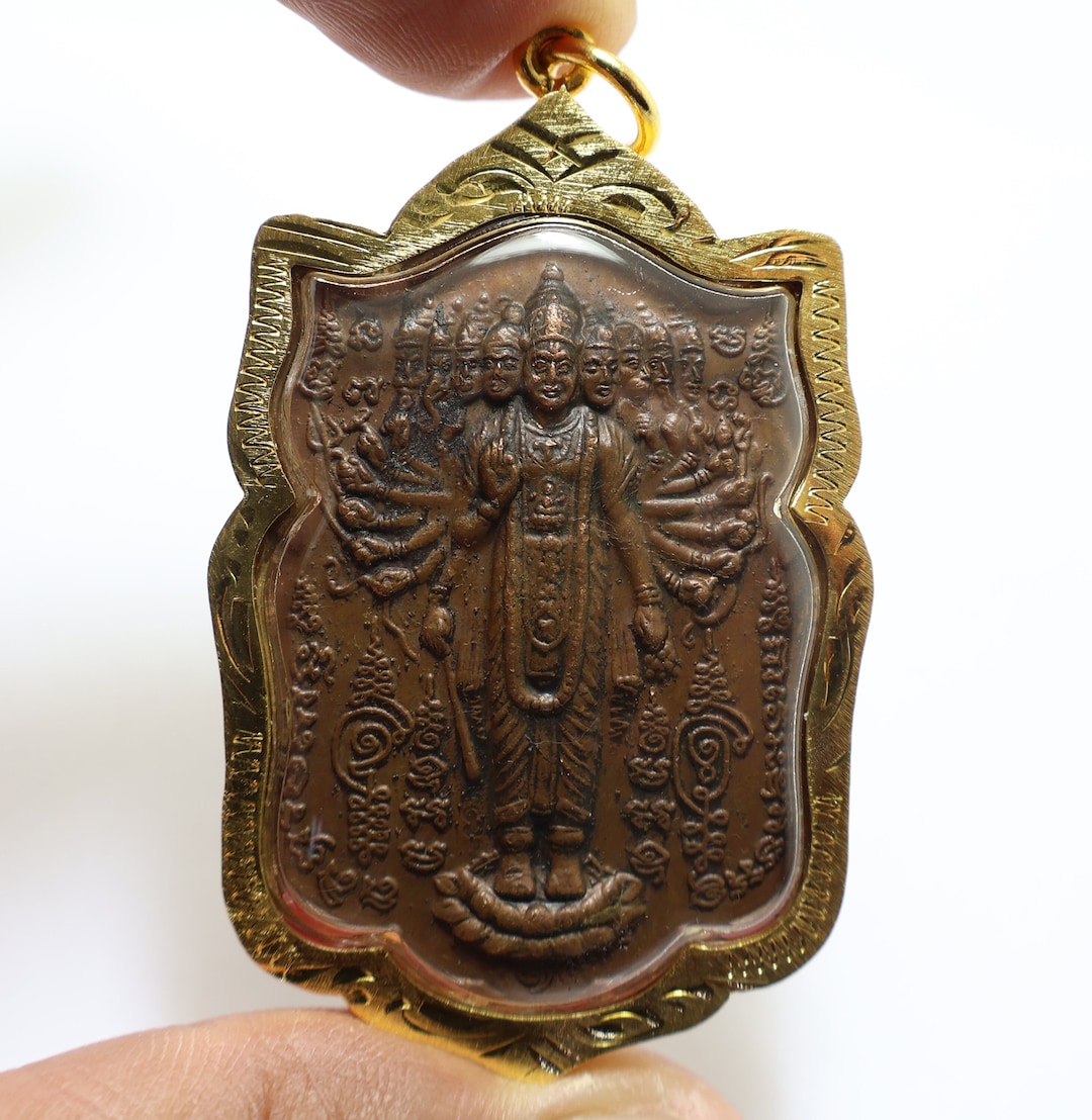 Vishvarupa Universal Form of Lord Vishnu Hindu Amulet Rare Pendant ...
