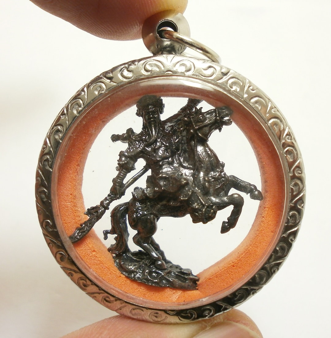 Guan Yu Ride Red Hare Horse Big Pendant Warrior God Guan Gong Yun Chang ...