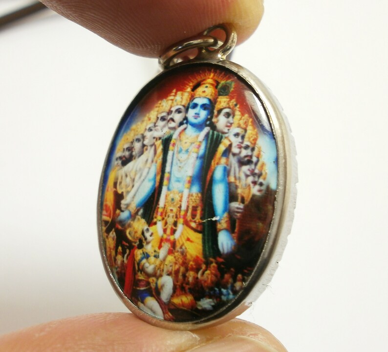Vishvarupa Universal Form of Lord Vishnu Hindu Amulet Om | Etsy