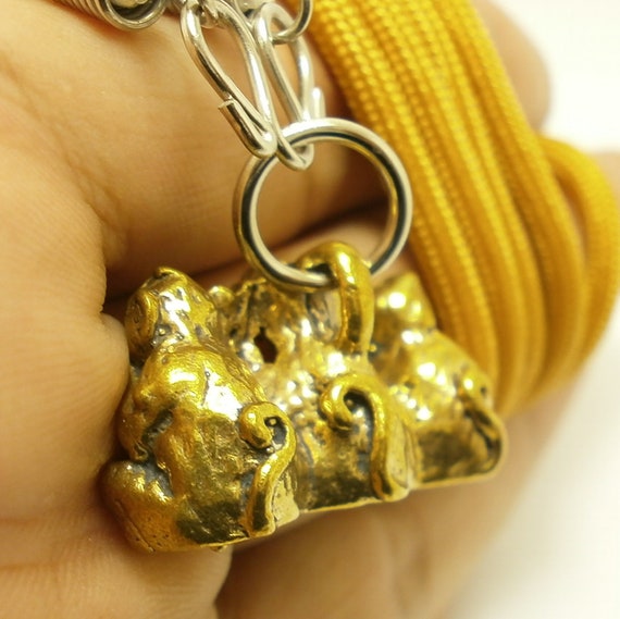 The three wise monkeys Asian Japan amulet pendant nec… - Gem