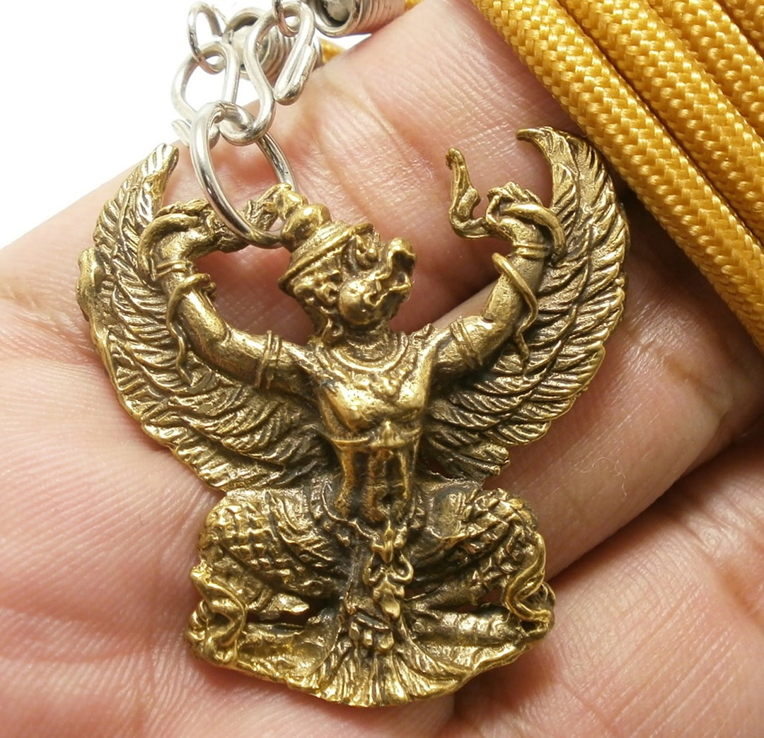 Garuda Phaya Krut Magic Eagle Bird Thai Brass Amulet Pendant Life ...