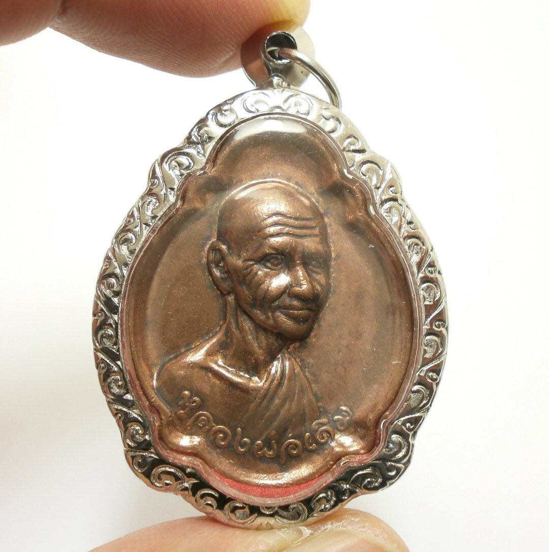 LP Derm Thai Amulet Pendant: Wat Nongpo Temple, Good Luck Charm - Etsy