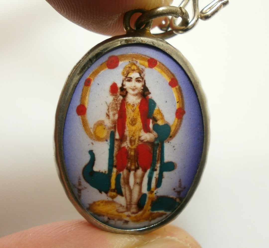 Lord Murugan Amulet Pendant Muruga Kartikeya Skanda God of War Locket ...