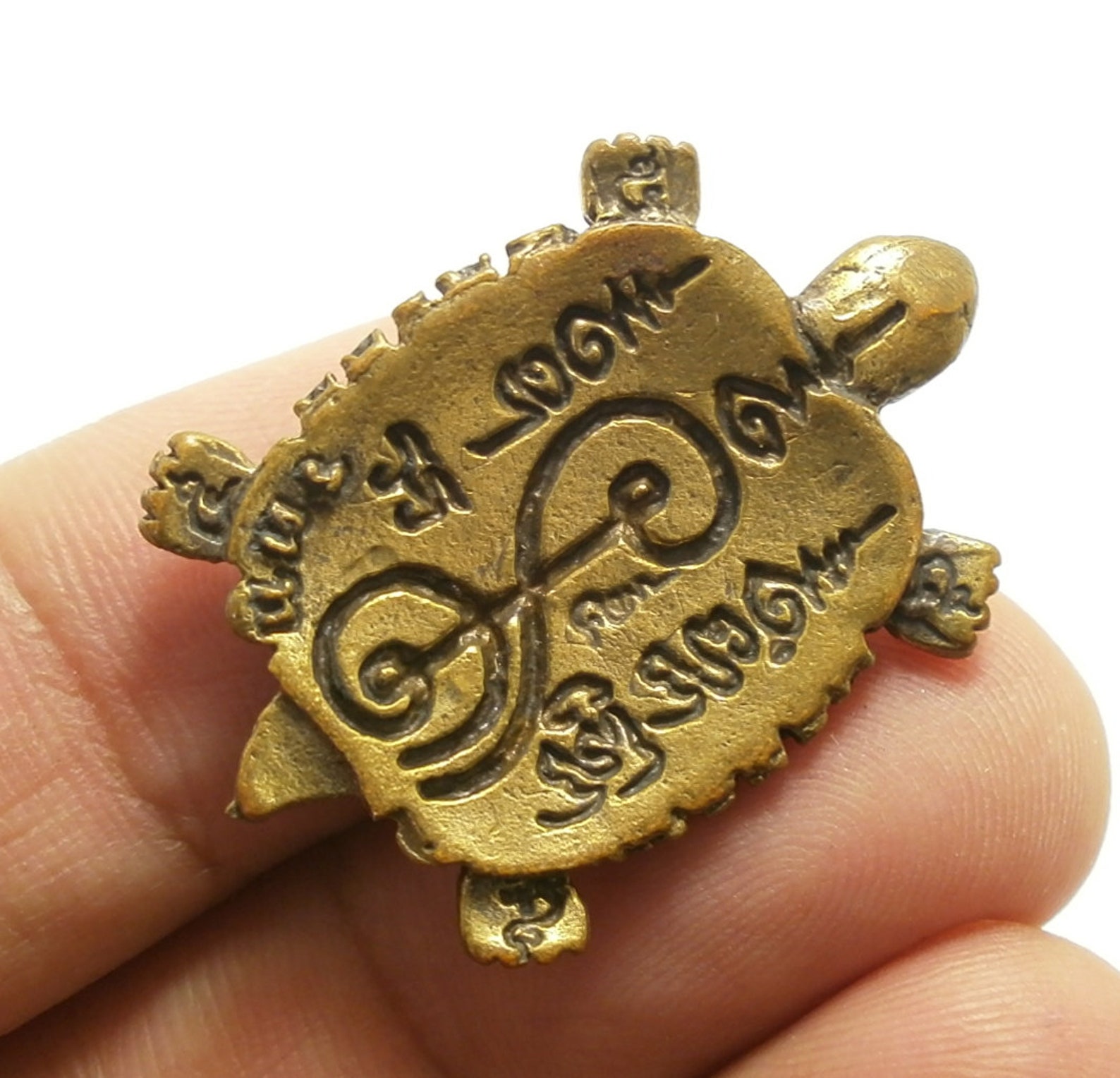 Magic Turtle LP Liew Thai Mini Brass Real Lew Amulet Miracle | Etsy