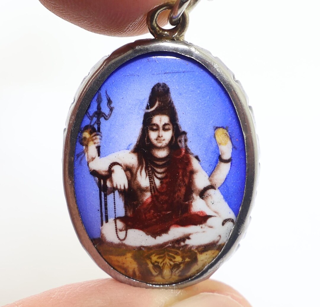 Lord Shiva Mahadev Pendant: Blessed Hindu Om Amulet Siva Ohm Necklace ...