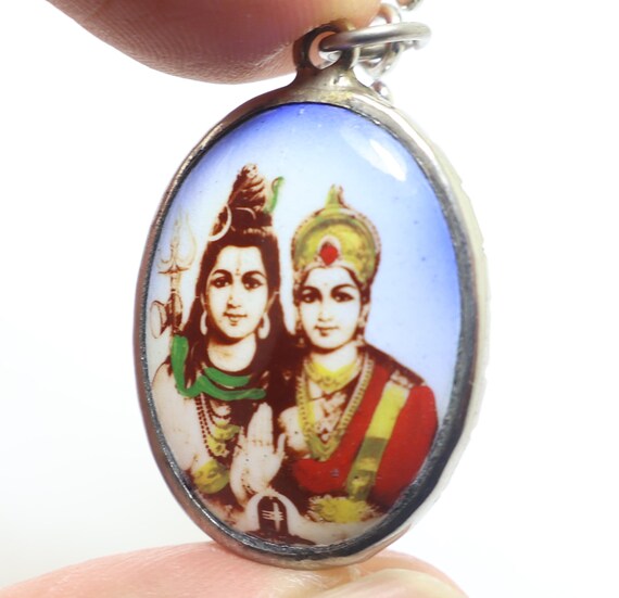 Lord Shiva Maa Parvati Pendant: Hindu Om Amulet Neckl… - Gem