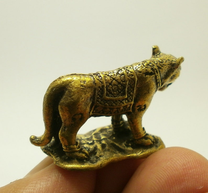 Magic Yantra Tiger Thai Mini Brass Talisman Real Amulet Life - Etsy