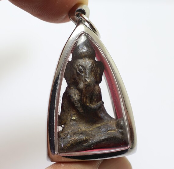 Lord Ganesha 1960s Antique Big Pendant God of Success… - Gem
