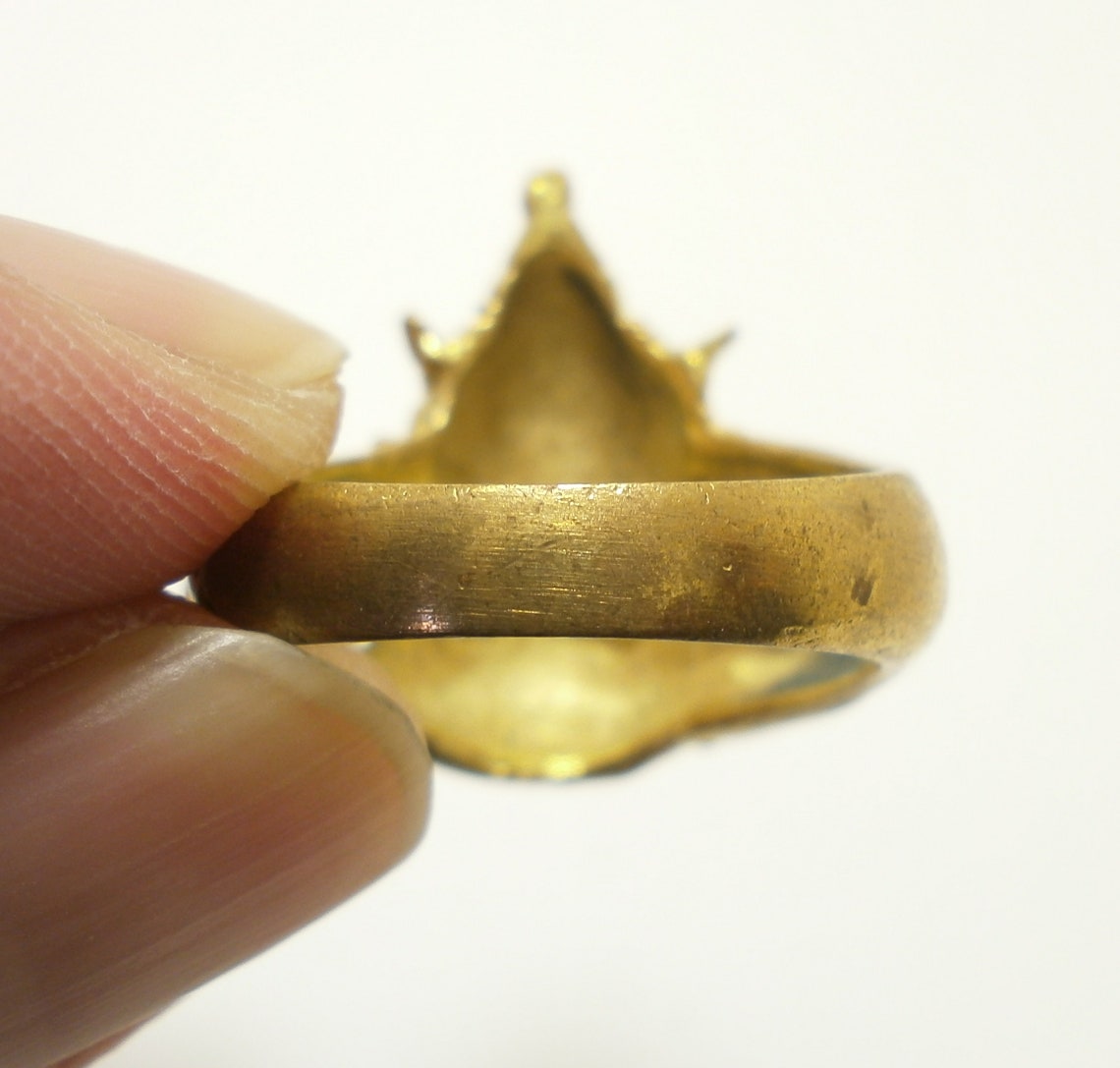 Rahu Om Jun Brass Men Ring Moon Eater Eclipse Hindu Amulet - Etsy