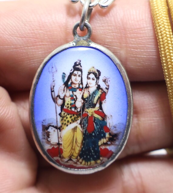 Lord Shiva Maa Parvati Pendant: Hindu Om Amulet Neckl… - Gem