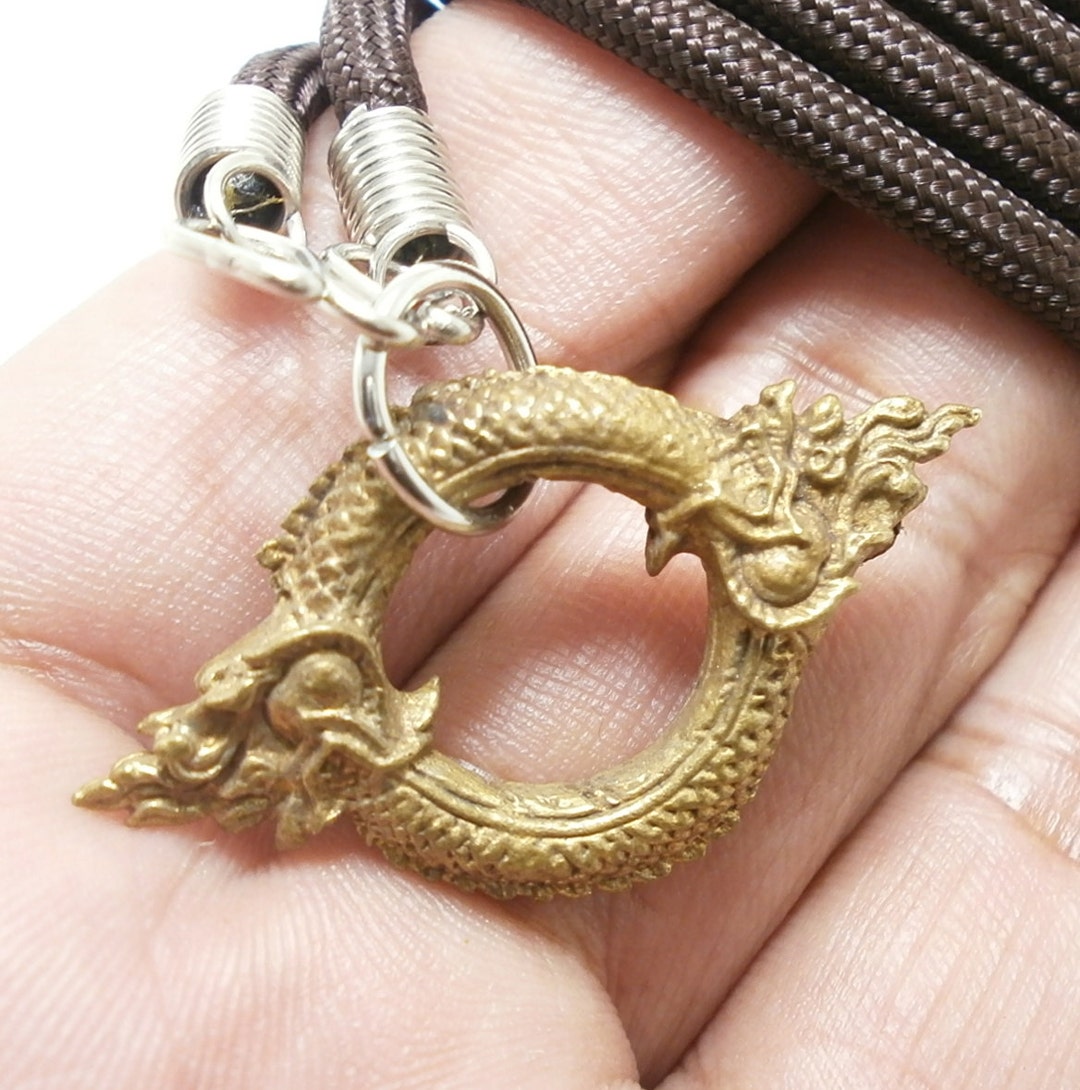 Duo Naga Nak Snake Pendant Necklace Thai Amulet Thailand Talisman Life ...
