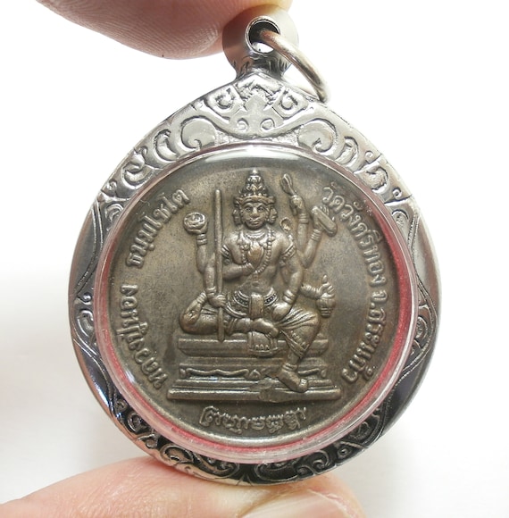 LP Nong Phra Prom 4 faces Coin Brahma Phrom Magic Yan… - Gem