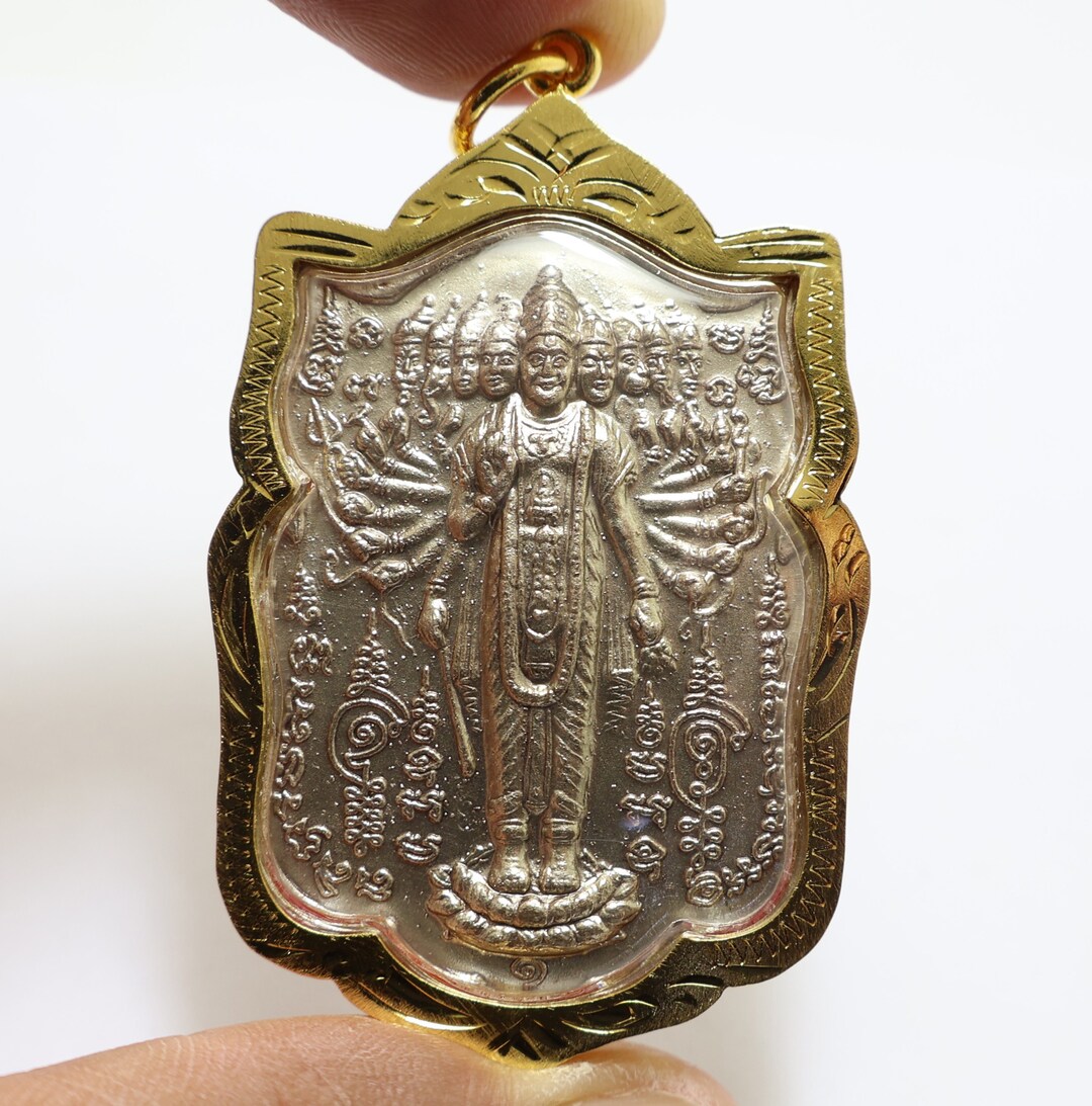Vishvarupa Universal Form of Lord Vishnu Hindu Amulet Rare Pendant ...