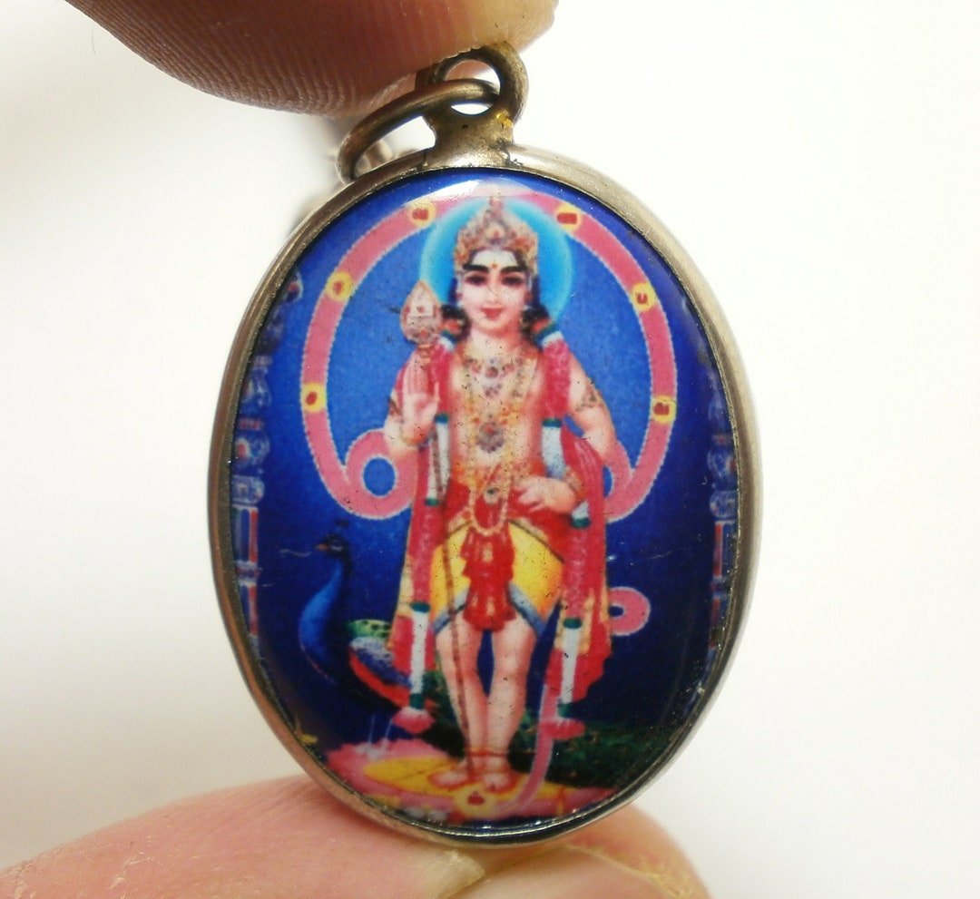 Lord Murugan Amulet Pendant Muruga Kartikeya Skanda God of War Locket ...