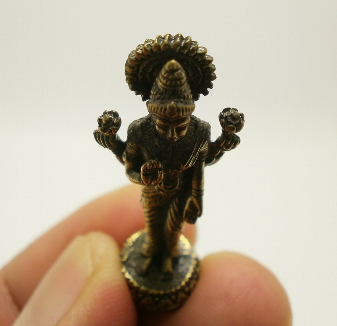 Maa Laxmi Lakshmi Devi Hindu Goddess Mini Brass Amulet Blessed | Etsy