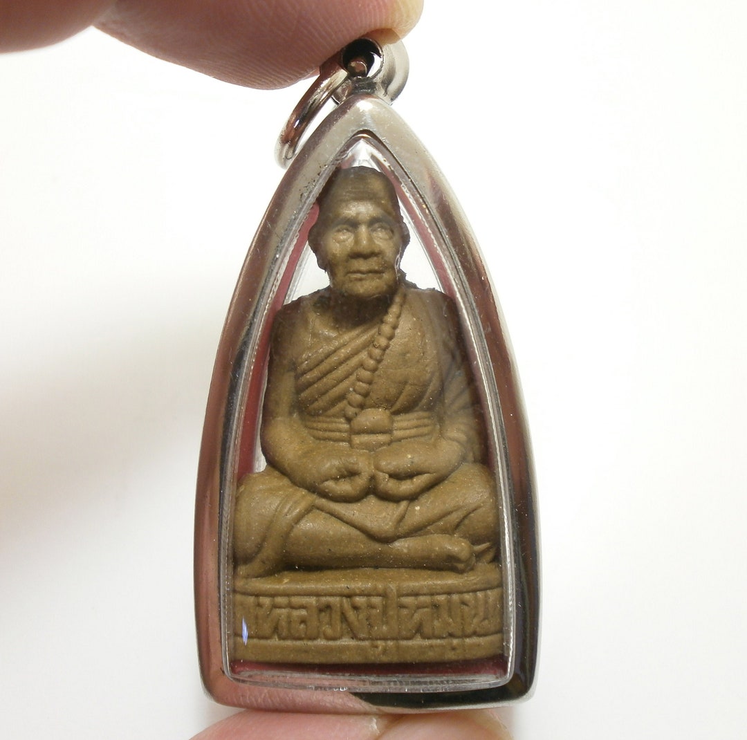 LP Moon Thai Baanjarn Temple Amulet: Success, Wealth, Protection - Etsy