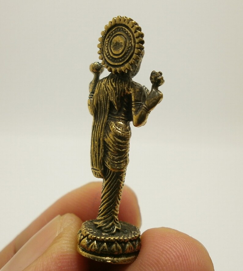 Maa Laxmi Lakshmi Devi Hindu Goddess Mini Brass Amulet Blessed - Etsy