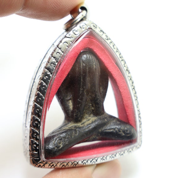 Big Phra Pidta LP Kron 1950s Pitta Close eye Buddha (… - Gem