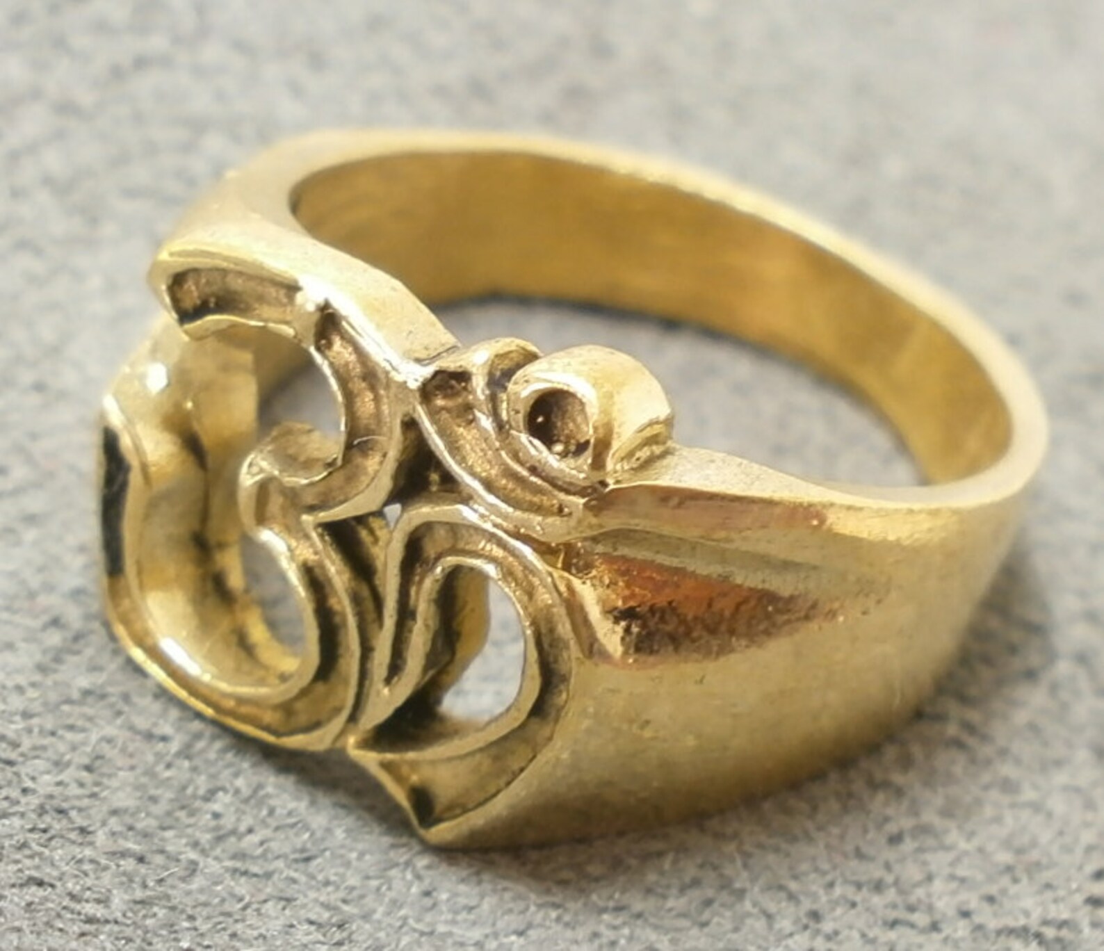 Om Aum Ohm Brass Men Ring Hindu Deity God Sign Amulet Blessed - Etsy Canada
