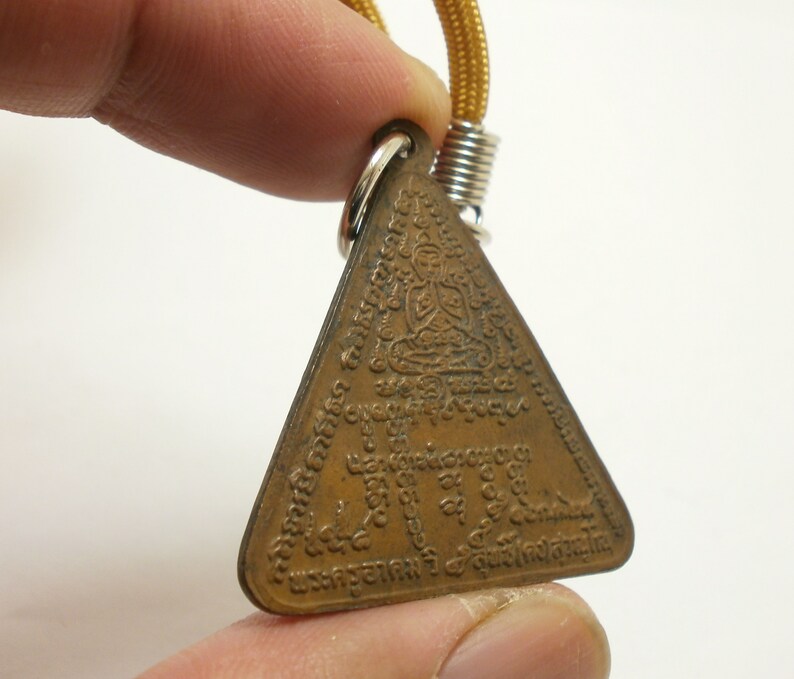 Phra LP Kong Triangle Amulet: Magic Tiger Yant, Life Protection - Etsy