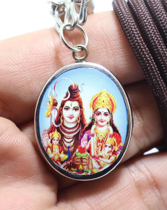 Lord Shiva Family Amulet Om Pendant: Hindu Ohm God Su… - Gem