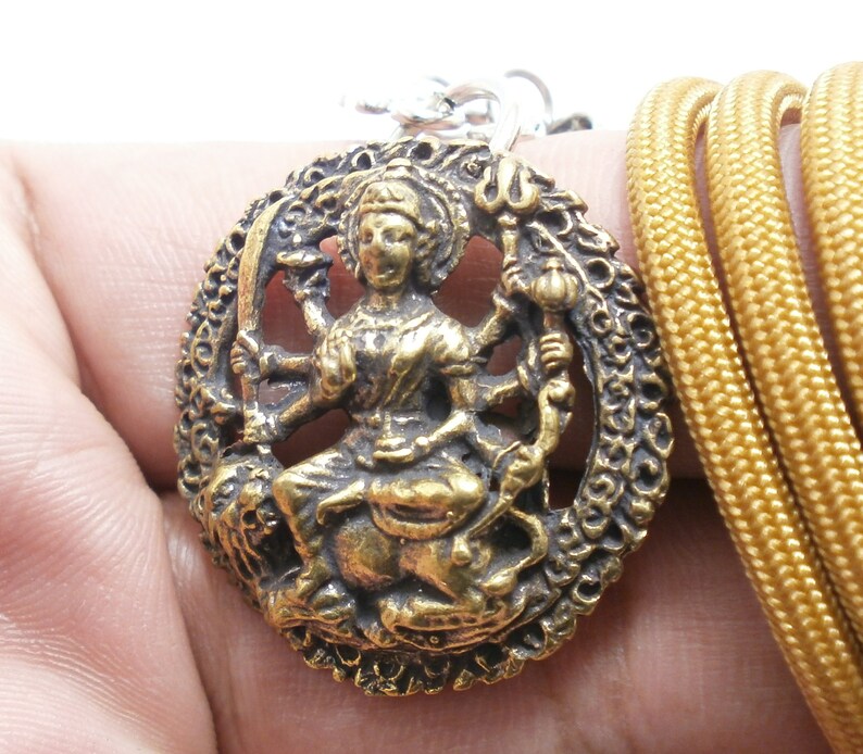 Durga Uma Devi Parvati Hindu Goddess Real Rare Amulet Brass | Etsy