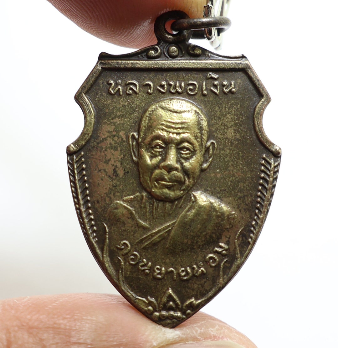 Phra LP Ngern Coin Amulet: Wat Donyaihom Temple, Thailand, 1973 - Etsy