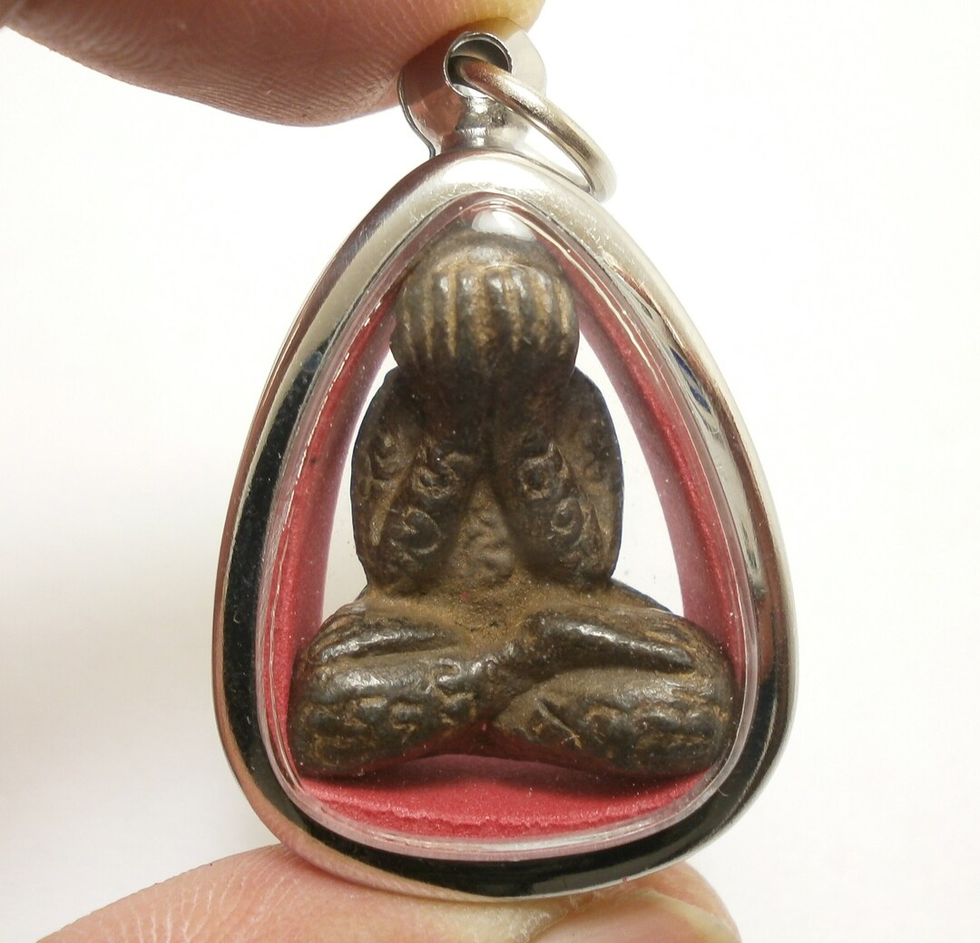 LP Kron Pidta Buddha Amulet: Thai Luck & Wealth Pendant - Etsy
