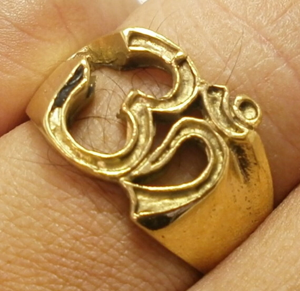 Om Aum Ohm Brass Men Ring Hindu Deity God Sign Amulet Blessed - Etsy Canada