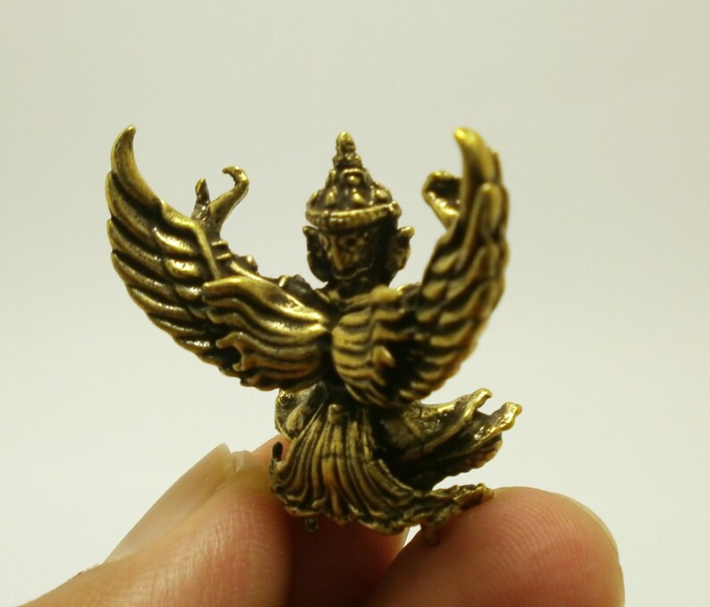 Garuda Phaya Krut Magic Eagle Bird Thai Brass Mini Amulet | Etsy