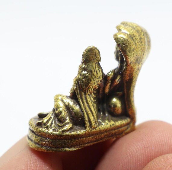 Lord Vishnu the preserver Maa Laxmi mini amulet Laksh… - Gem