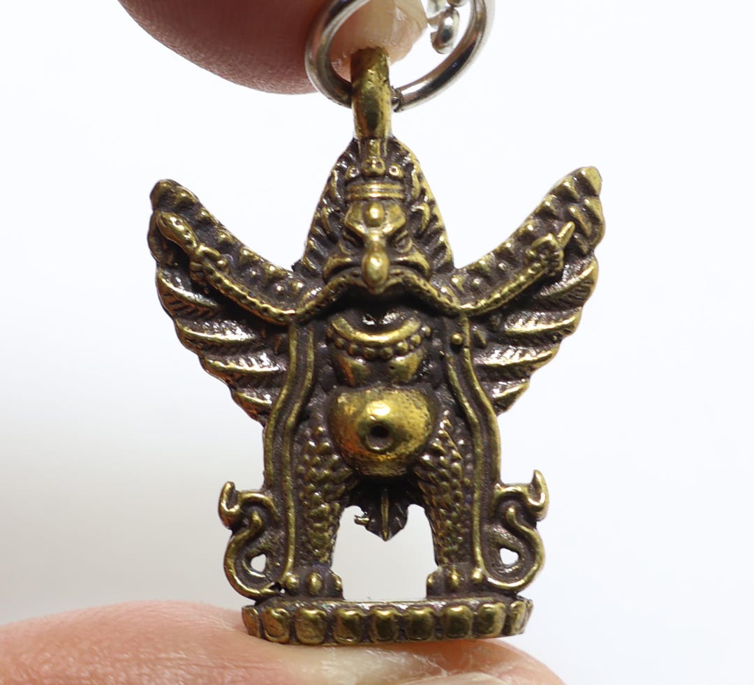 Garuda Fight Naga Amulet Pendant: Thai Life Protection Talisman Fujii ...