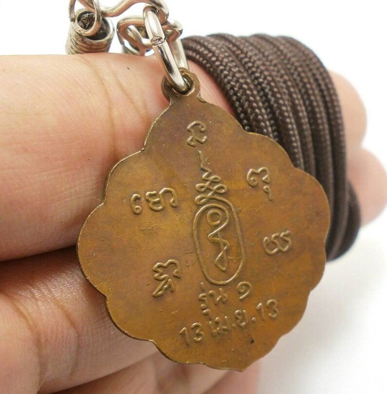 Ajahn LP Nam Sit on Tiger Coin Thai Buddha Amulet Powerful - Etsy