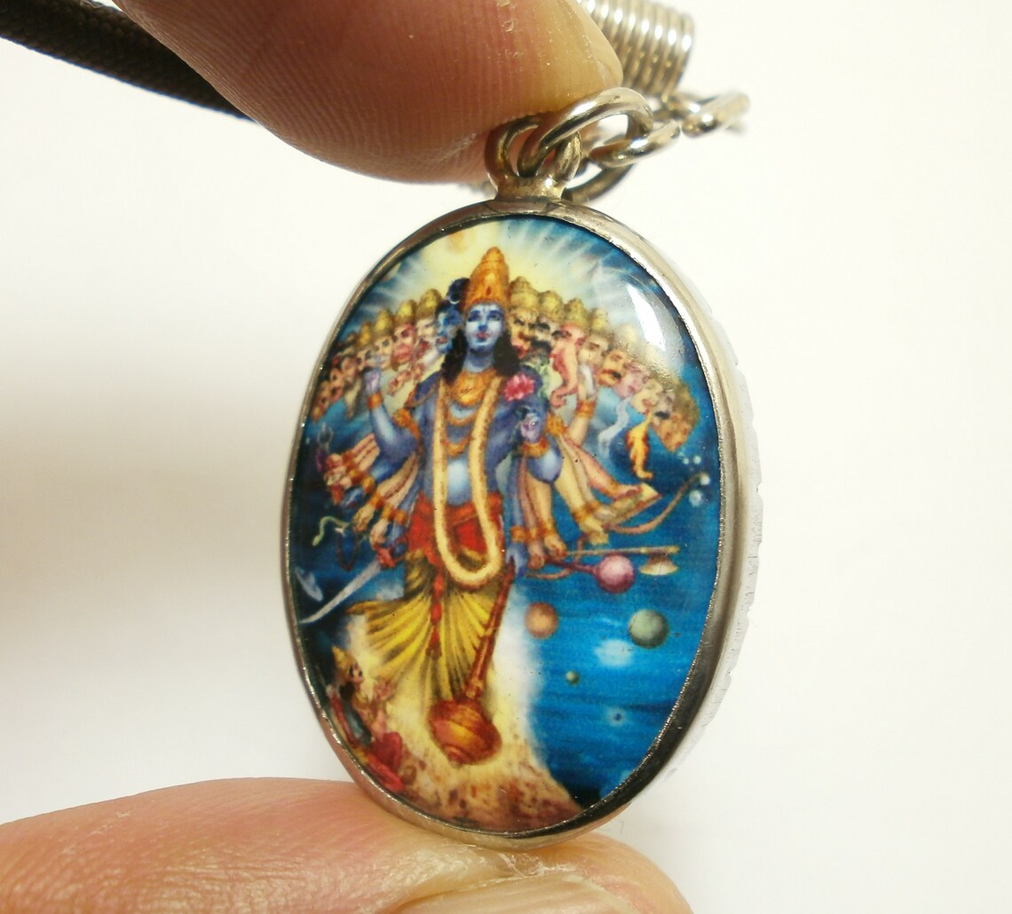 Vishvarupa Universal Form of Lord Vishnu Krishna Hindu Amulet | Etsy