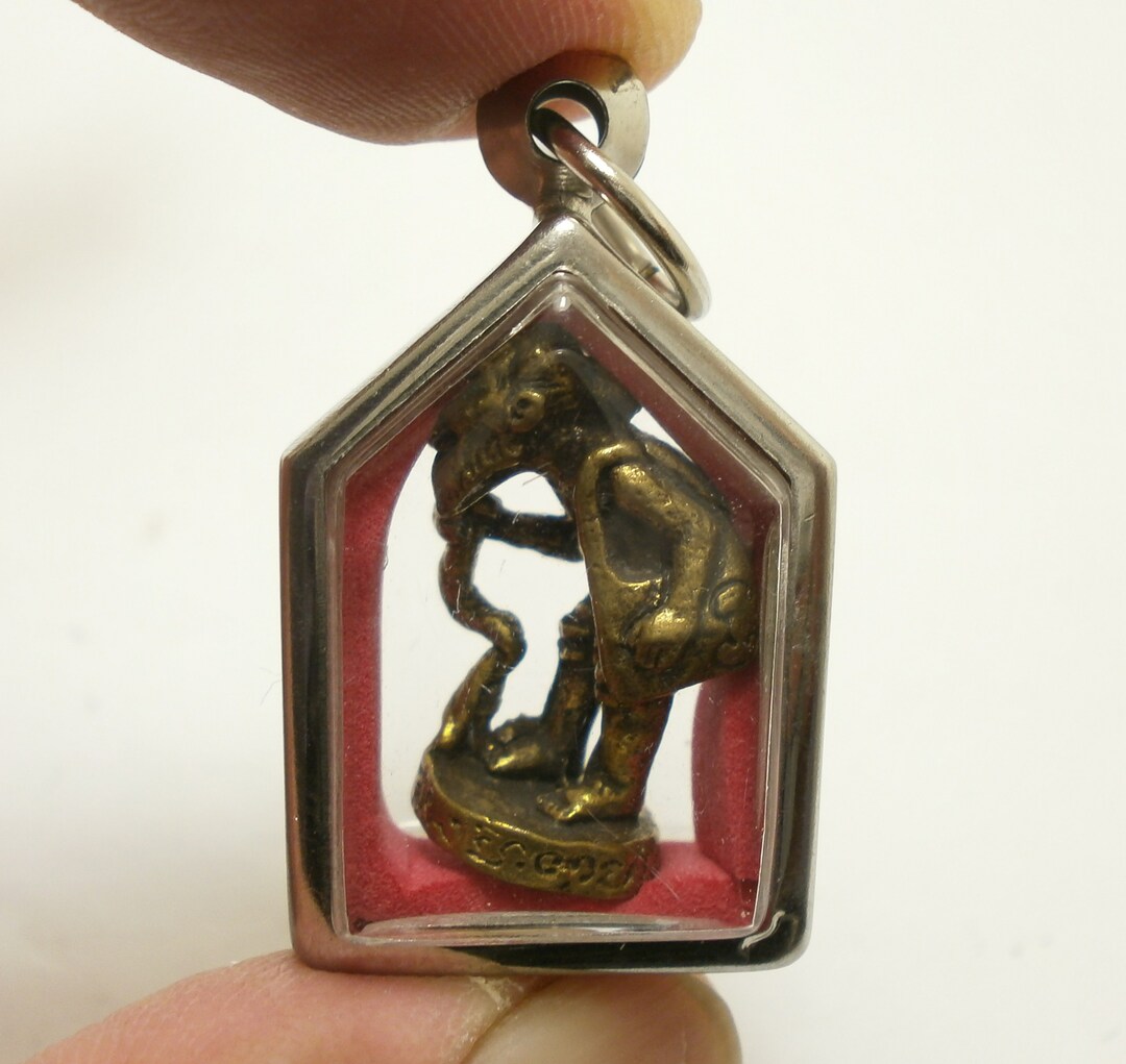 Brass Chuchok Amulet Pendant: Thai Buddha Talisman for Wealth & Luck - Etsy