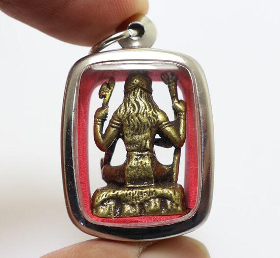 Lord Shiva Amulet Pendant: Thai Blessing for Protecti… - Gem