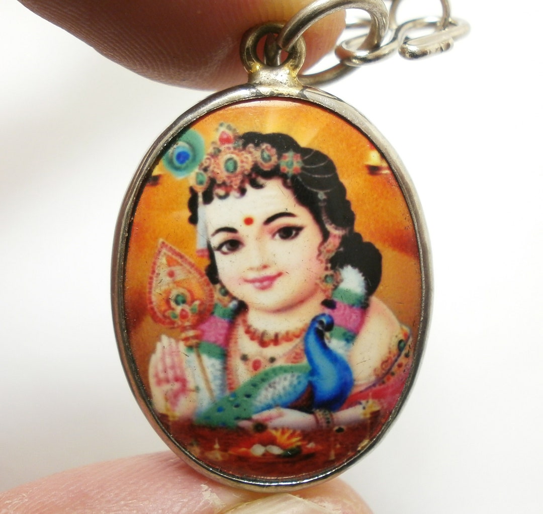 Lord Murugan Amulet Pendant Baby Muruga Kartikeya Skanda God of War ...
