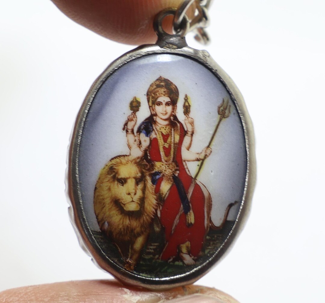 Maa Durga Uma Devi Parvati Hindu Goddess Lion Vehicle Blessed 1980s ...