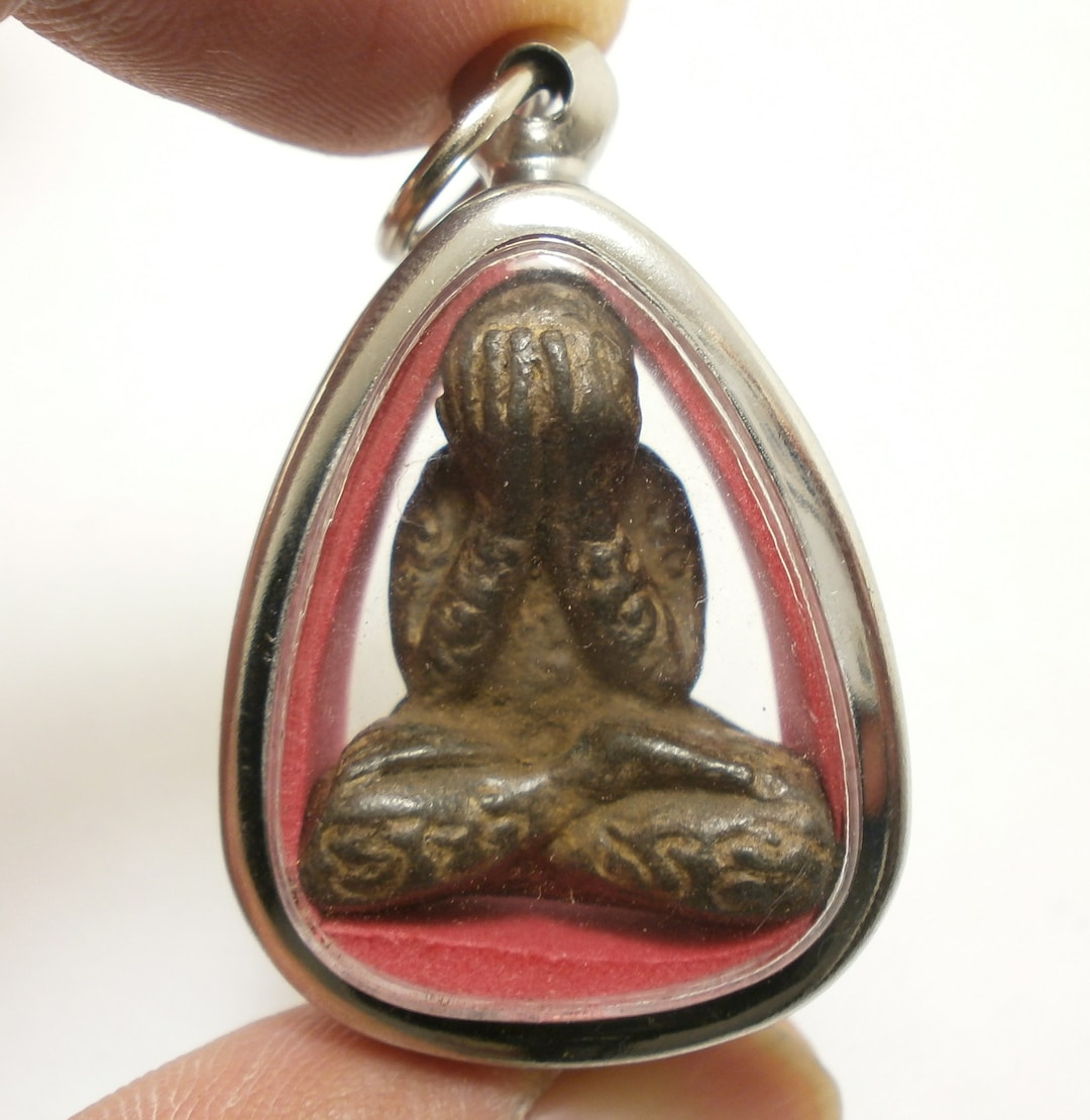 LP Kron Pidta Buddha Amulet: Wealth & Luck Pendant - Etsy