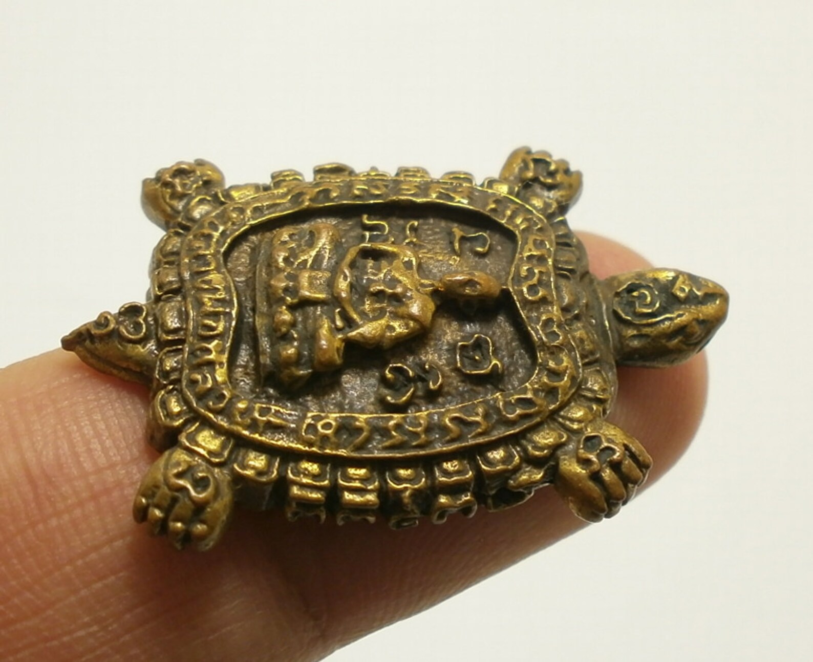 Magic Turtle LP Liew Thai Mini Brass Real Lew Amulet Miracle | Etsy