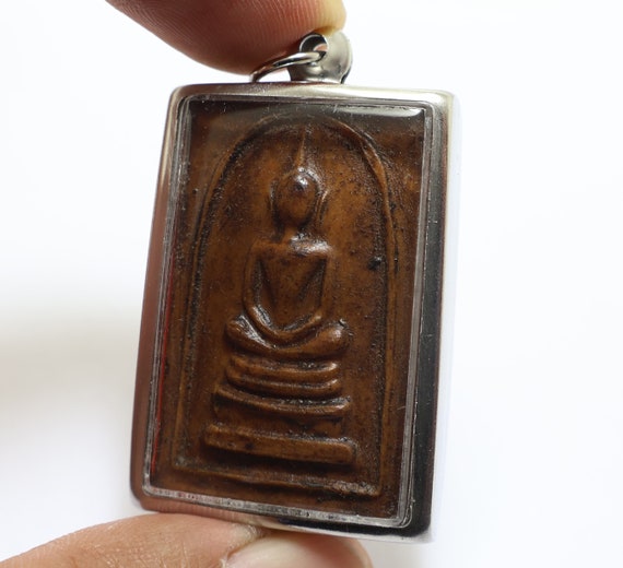 Phra Somdej LP Kuay back Sivali pendant blessed 1972 … - Gem